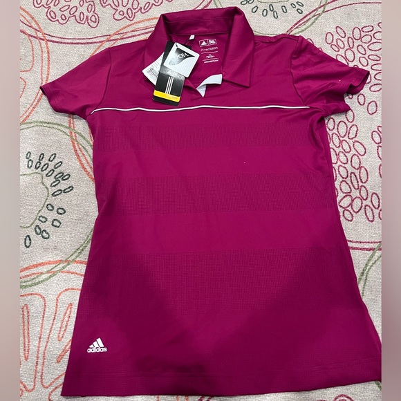 adidas | Tops | New Adidas Golf Polo Shirt S In Maroon Color | Poshmark